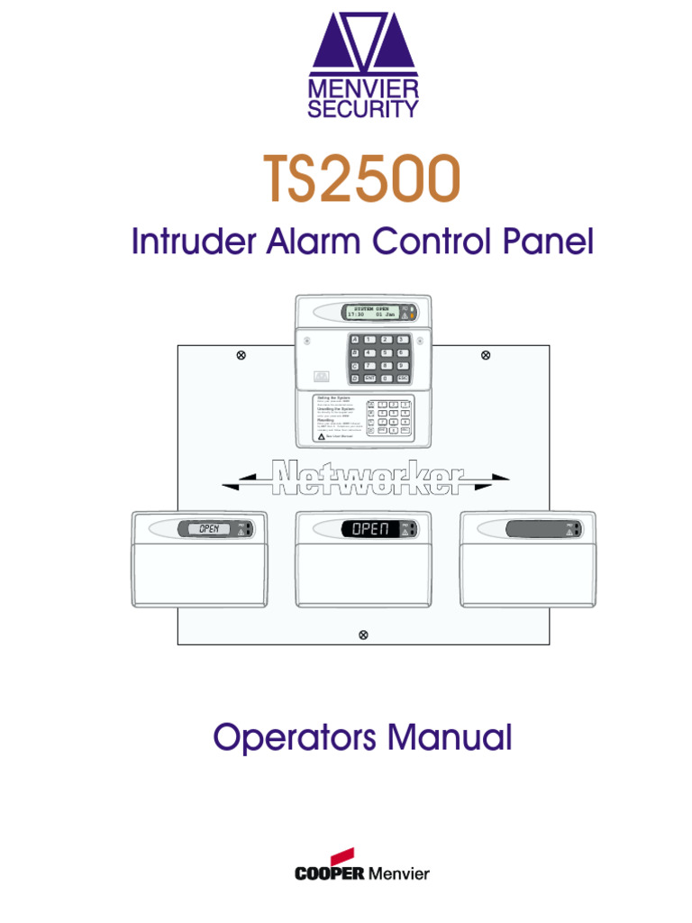TS2500 User Guide | PDF | Security Alarm | Menu (Computing)