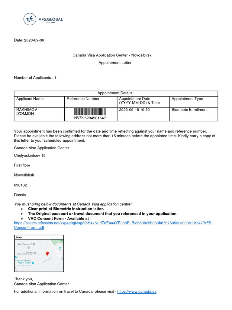 Canada Visa Application Center | PDF