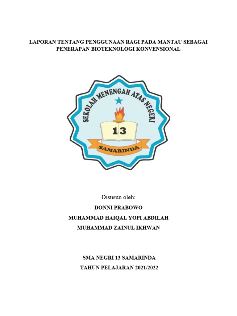 Ragi dalam Pembuatan Mantau | PDF