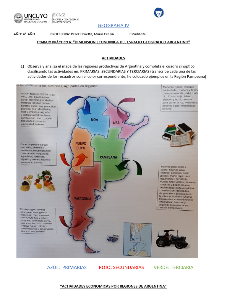 Agustín Tittarelli, TP V Regiones Productivas - Eje 2 | PDF | Agricultura | Minería