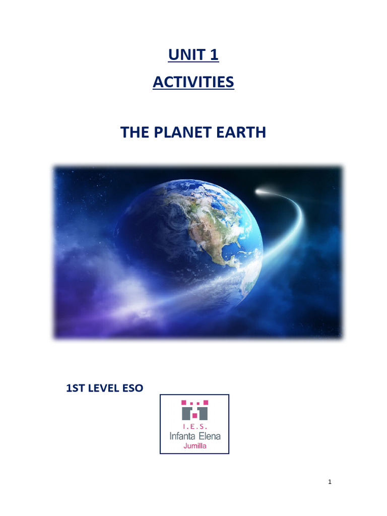 Unit 1. Activities The Earth Planet | PDF