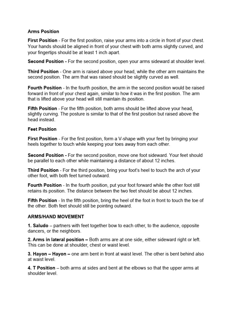 Arms Position | PDF | Foot | Anatomical Terms Of Motion