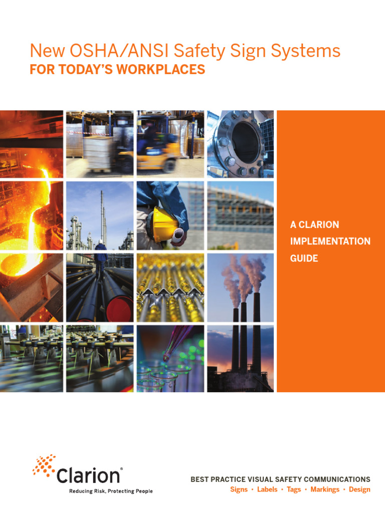 New Osha - Ansi Safety Sign Systems For Today's Workplaces | PDF