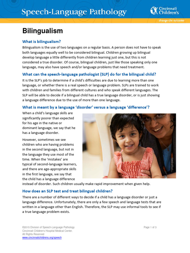 Bilingual Child Language Support | PDF | Multilingualism | Human ...