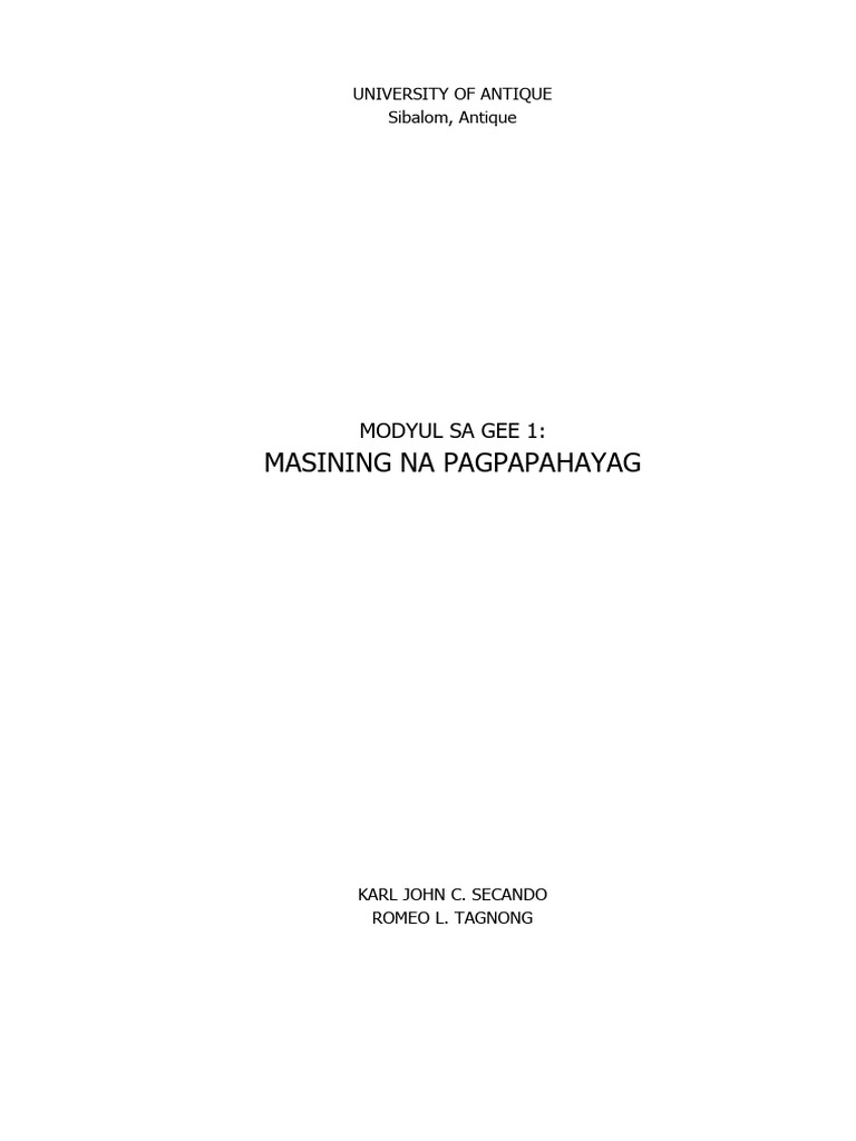 GEE 1 Aralin 1 | PDF