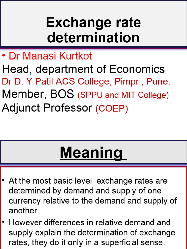 Exchange Rate Determination | PDF