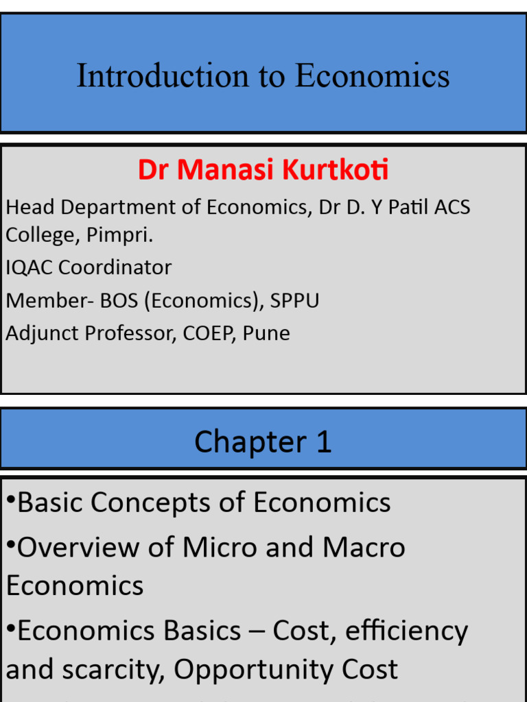 Introduction To Economics | PDF
