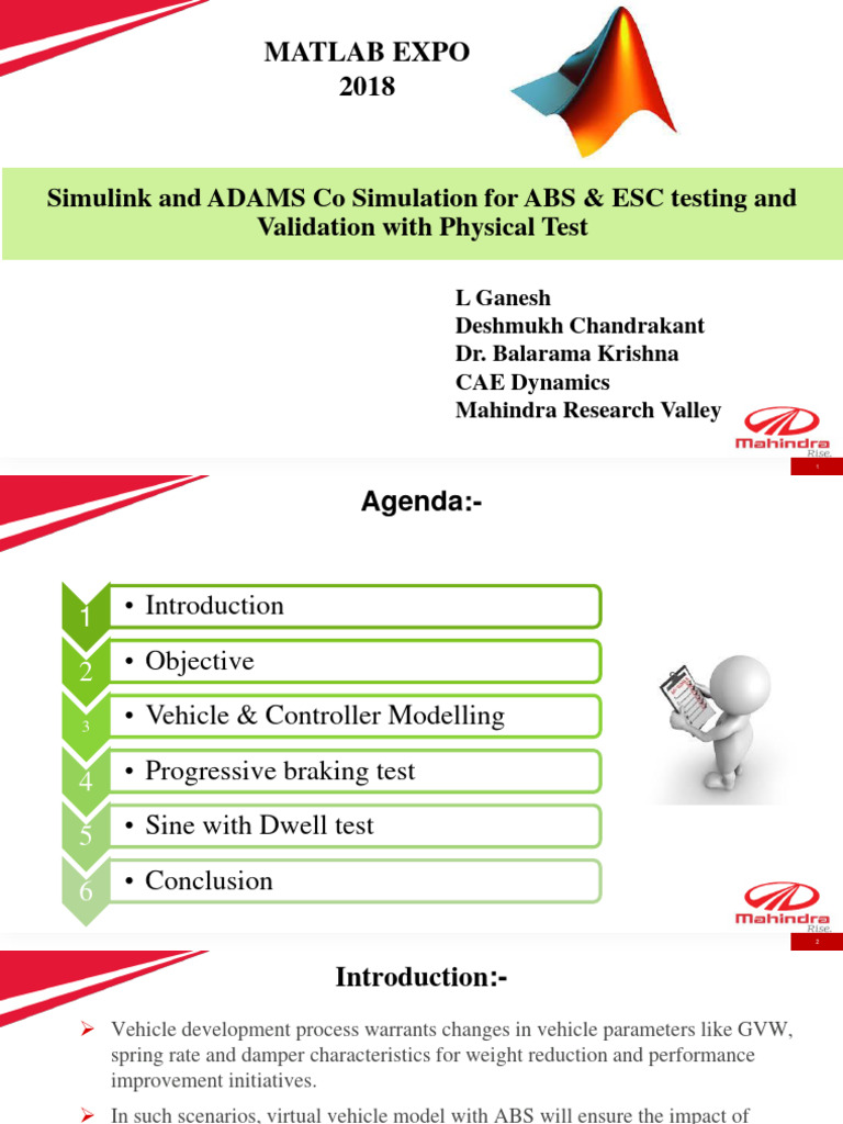 Simulink and Adams Co Simulation For Abs and Esc Testing and Validation ... Simulink and Adams Co Simulation For Abs and Esc Testing and Validation ...