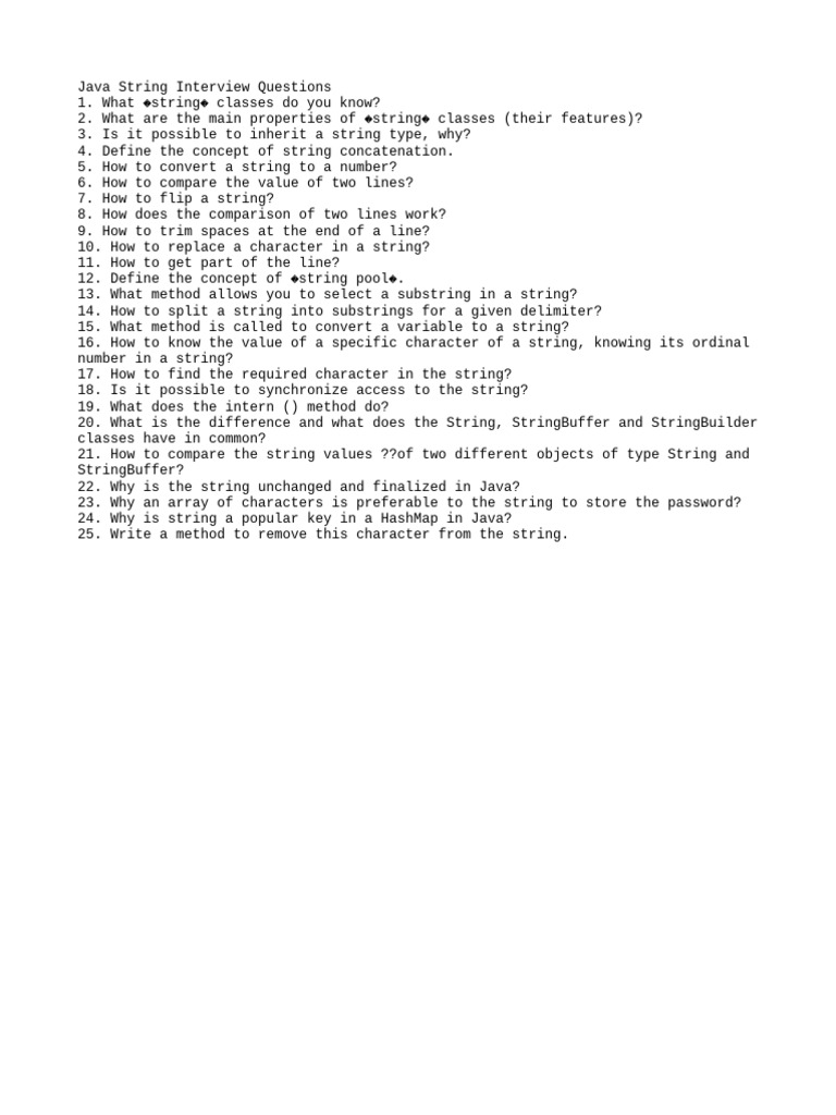 Java String Study Material | PDF