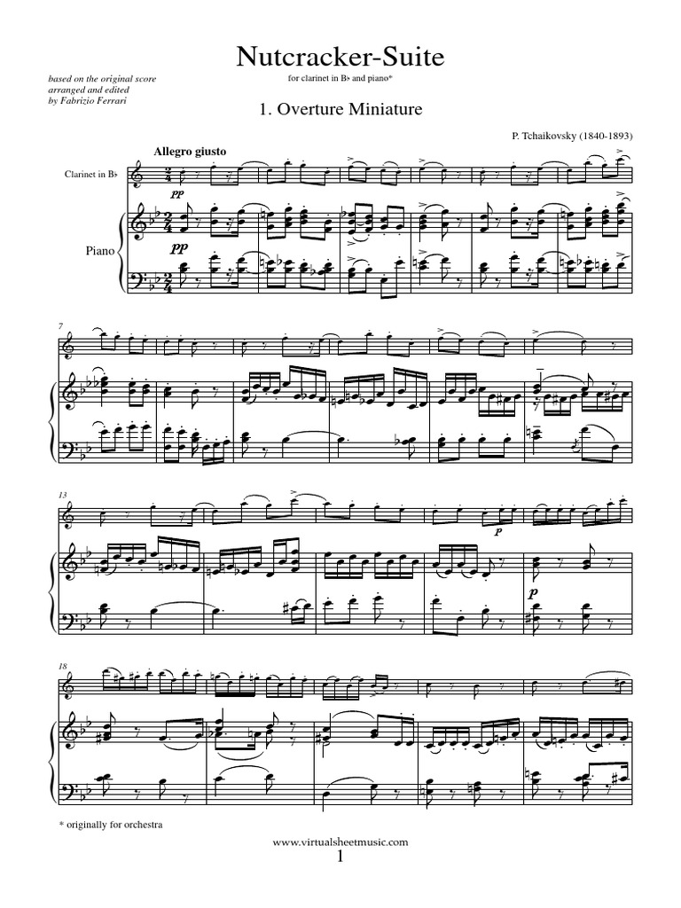 Nutcracker CL PF First | PDF | Pyotr Ilyich Tchaikovsky | Musical ...