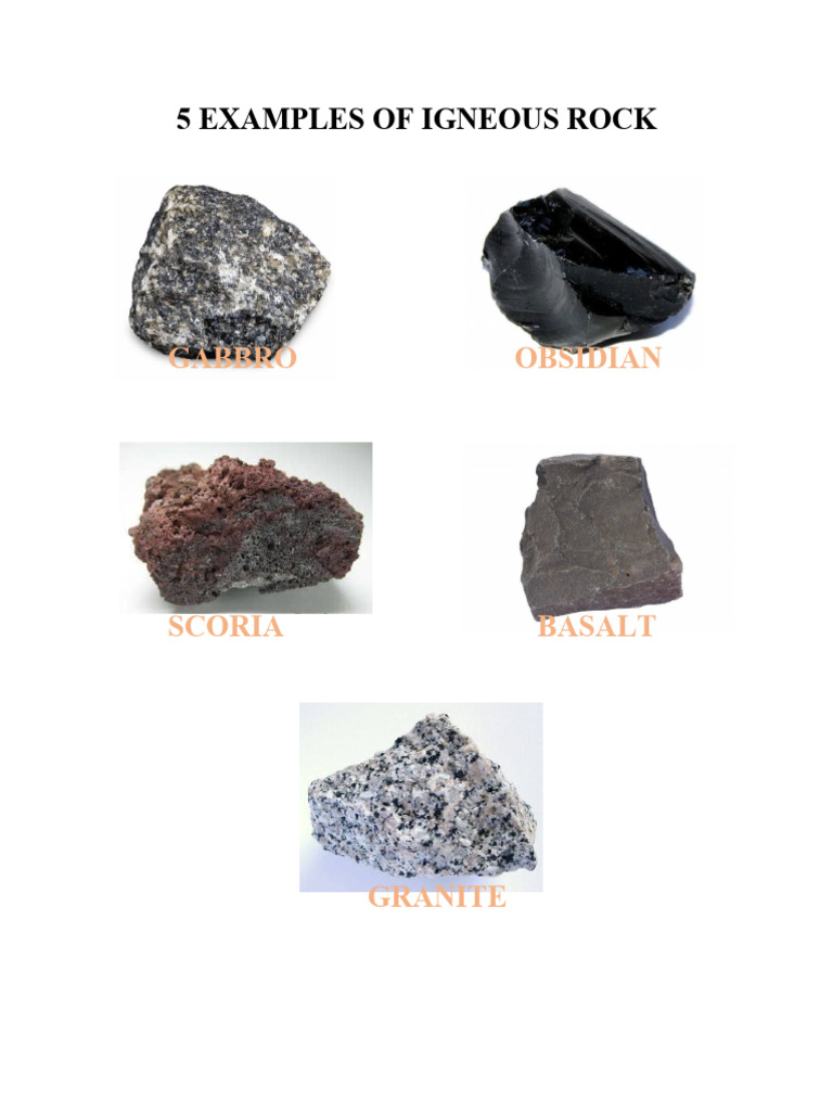 5 Examples of Igneous Rock | PDF