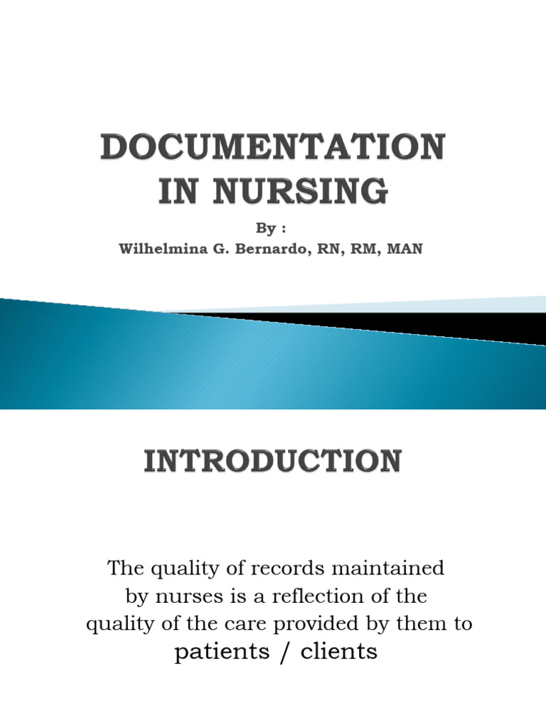 DOCUMENTATION | PDF | Nursing | Medical Diagnosis