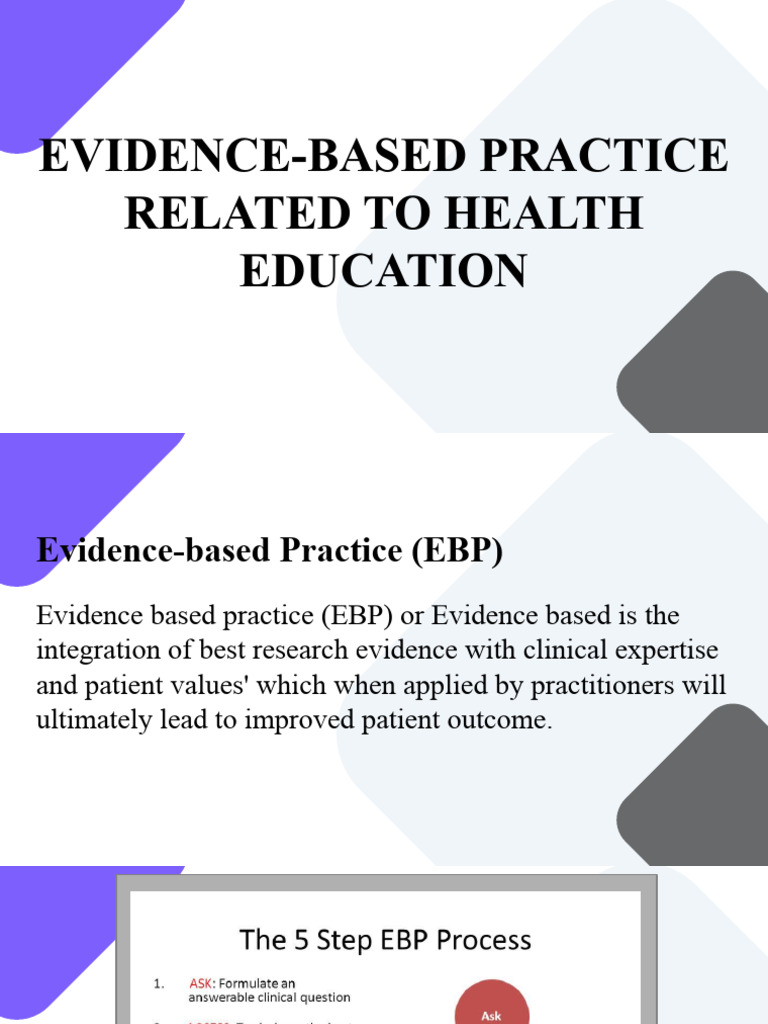 Evidence Based Practice | PDF