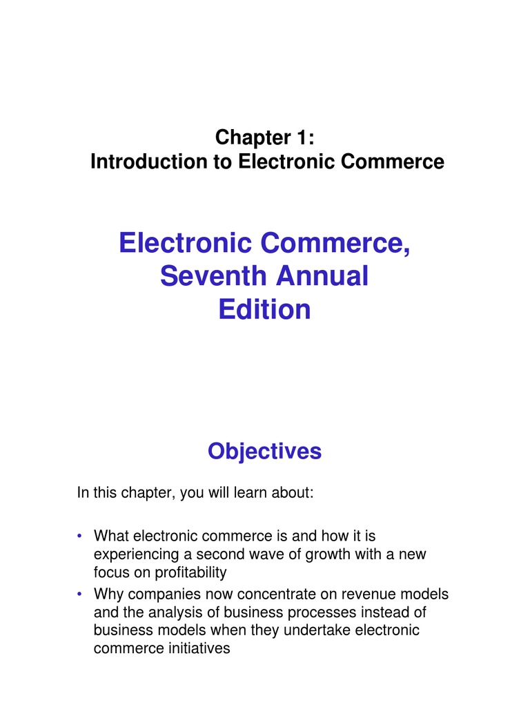 Electronic Commerce, Seventh Annual Edition | PDF | E Commerce | Electronic Data Interchange