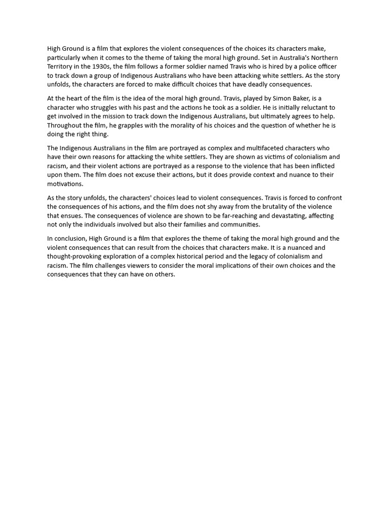 High Ground: Moral Choices in Violence | PDF | Social Science