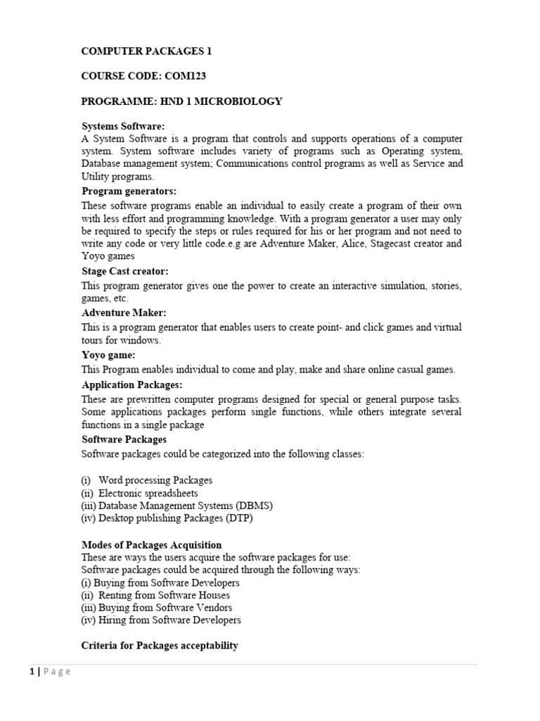 COM 123 Application Packages I Theory | PDF | Art