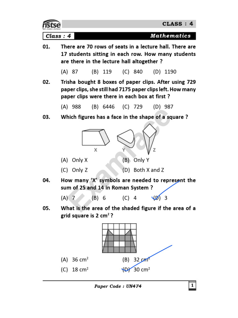 Class 4 Mathematics and Science Quiz | PDF | Water Vapor | Water