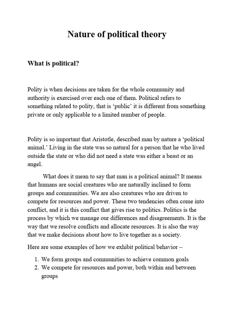 Understanding Political Theory and Science | PDF | Politics