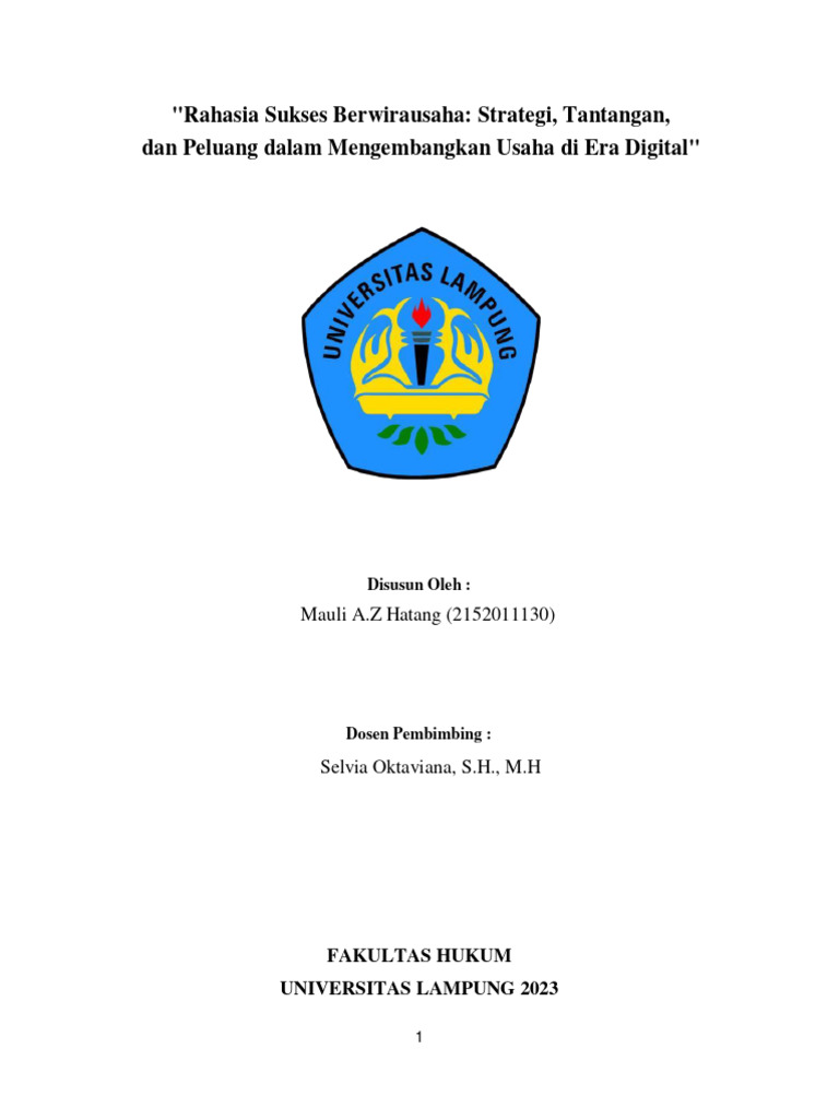 Mauli A.Z Hatang - 2152011130 - UAS KWU | PDF