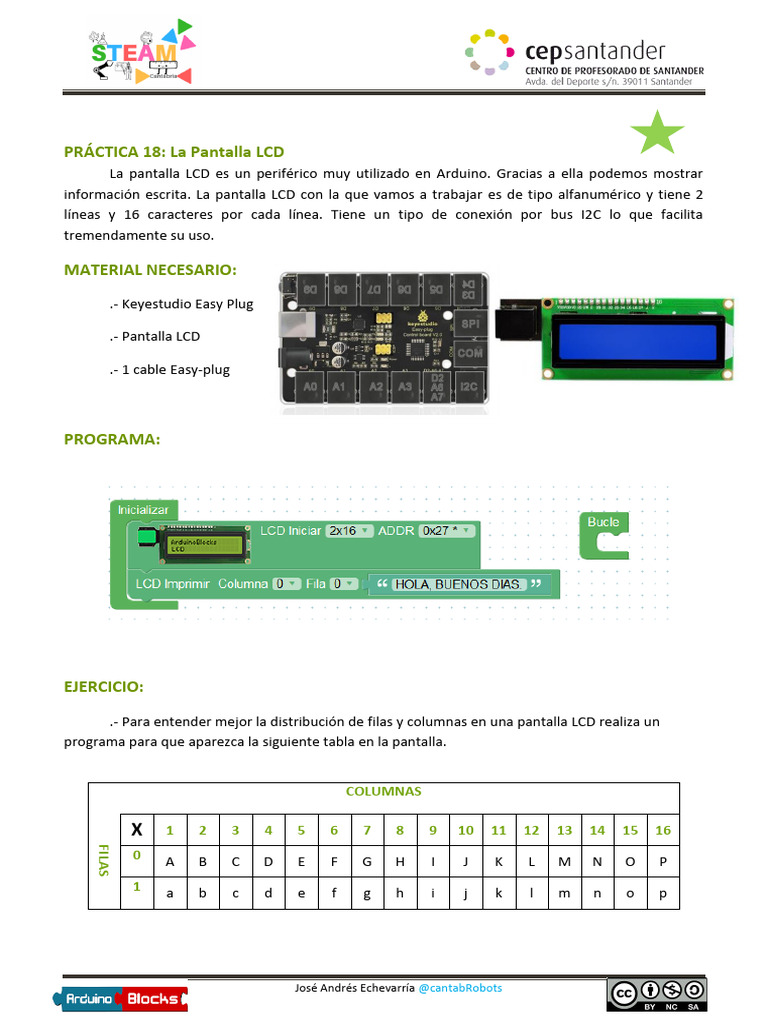 PRÁCTICA 18 La Pantalla LCD | PDF | Informática