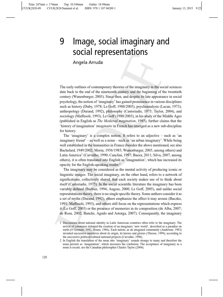 ARRUDA Angela - Image, Social Imaginary | PDF | Imagination | Thought