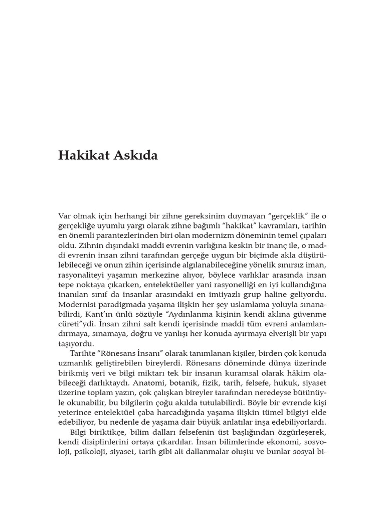 Hakikat Askida Yalin Alpay Sayi Editoru | PDF