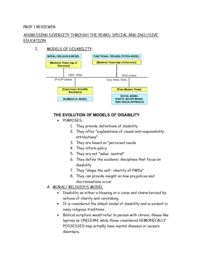 Diversity in Special Education Models | PDF | Disability | Inclusion ...