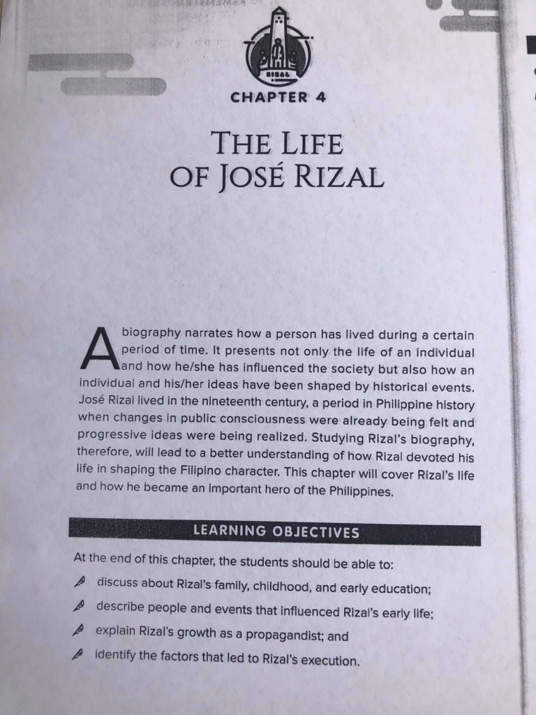 CH 4 Life of Rizal | PDF