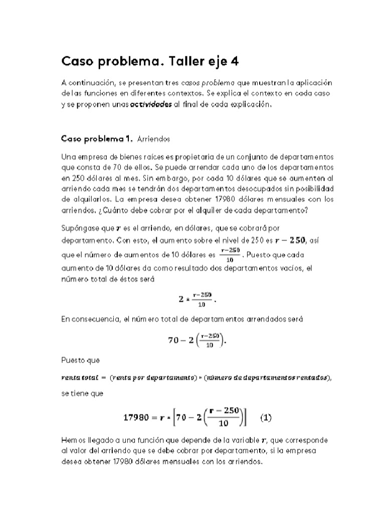 Ejercicio Eje 4 Calculo | PDF