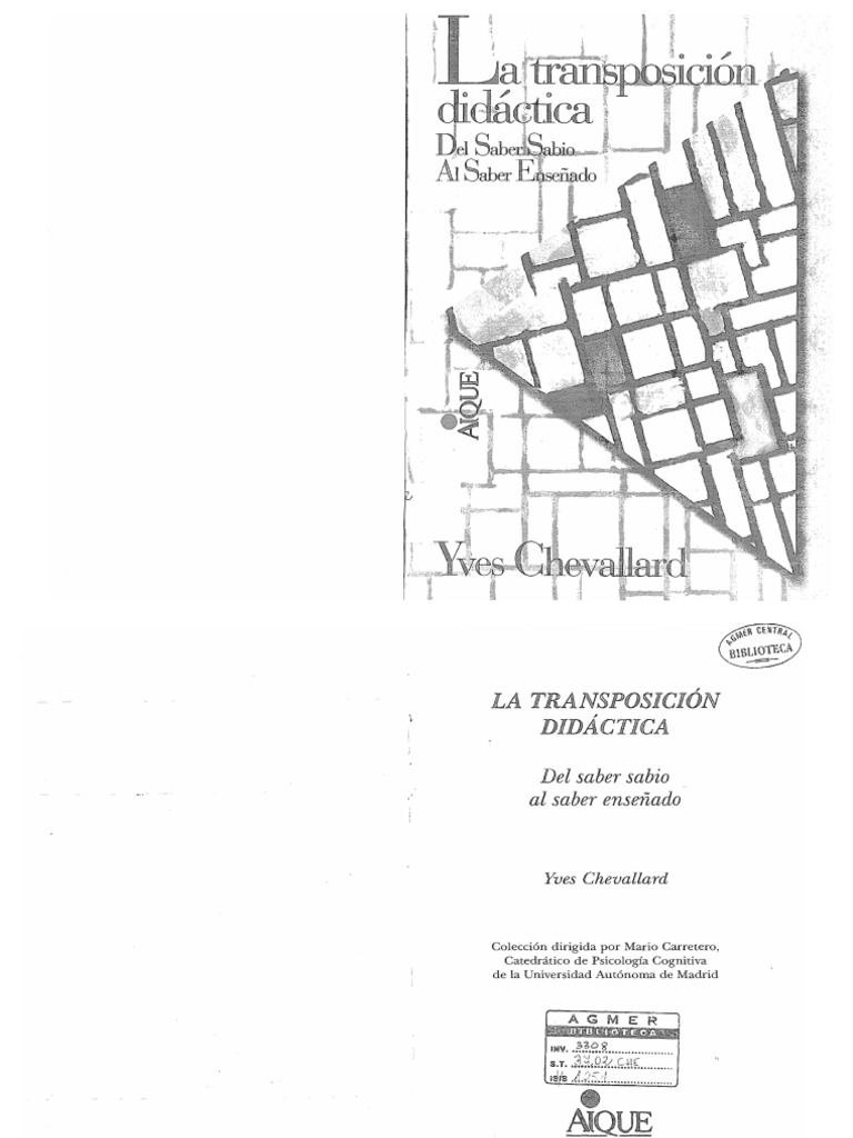 Chevallard, I (1992) - La Transposicion Didactica | PDF