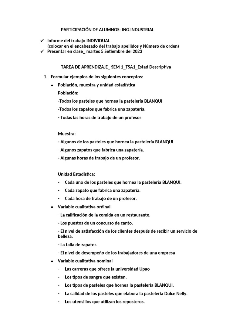 Sem1-Tarea Participación-IIND - ESTAD DESCRPT - T1.Docx 1 | PDF