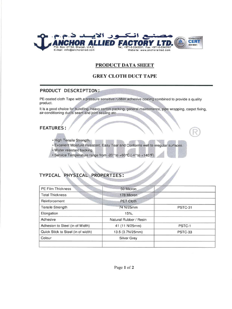 Purlin Tape TDS | PDF