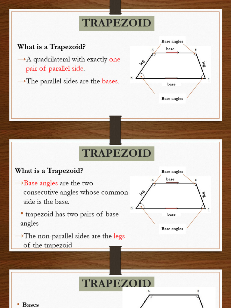 Trapezoid and Kite Properties Explained | PDF | Geometry | Euclid
