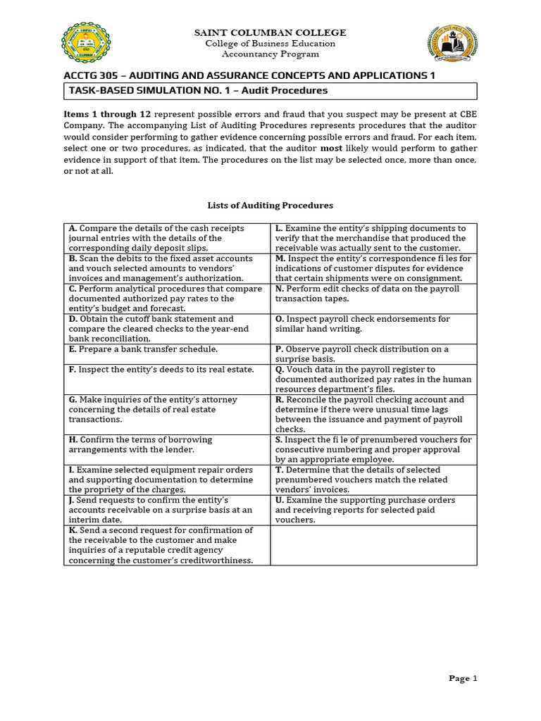 Audit Procedures for Fraud Detection | PDF
