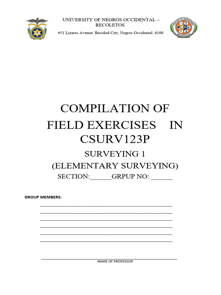Csurv123p Lab Manual | PDF | Compass | Surveying