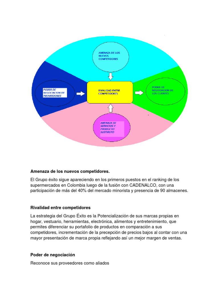 Matriz de Porter Grupo Exito | PDF