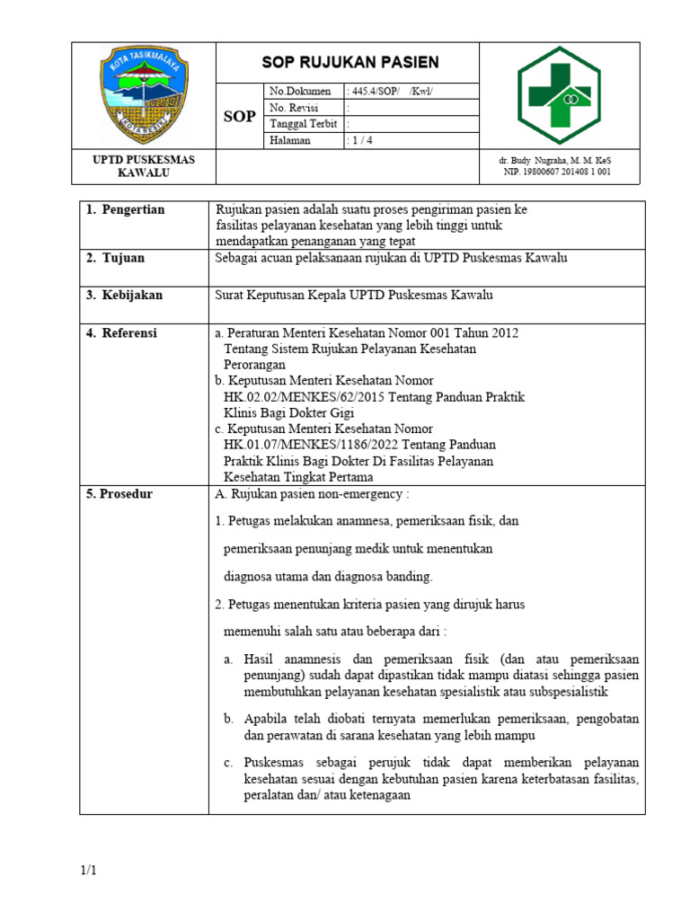 Sop Rujukan 2023 Akre | PDF