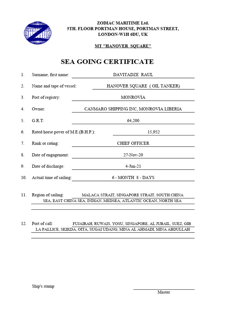 Sea Service | PDF | Shipping | Water Transport