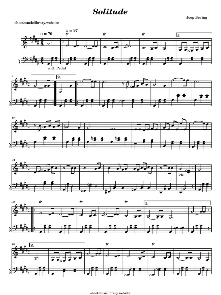 Solitude by Joep Beving | PDF