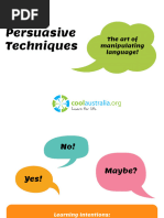AFOREST Persuasive Techniques Guide | PDF | Mnemonic | Question