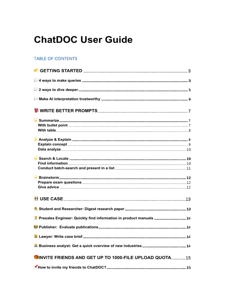 Chatdoc User Guide Getting Started Pdf Subscription Business Model Computer File