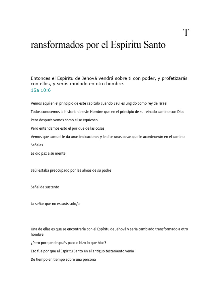 Transformados Por El Espíritu Santo - 050745 | PDF | Saulo | espíritu Santo