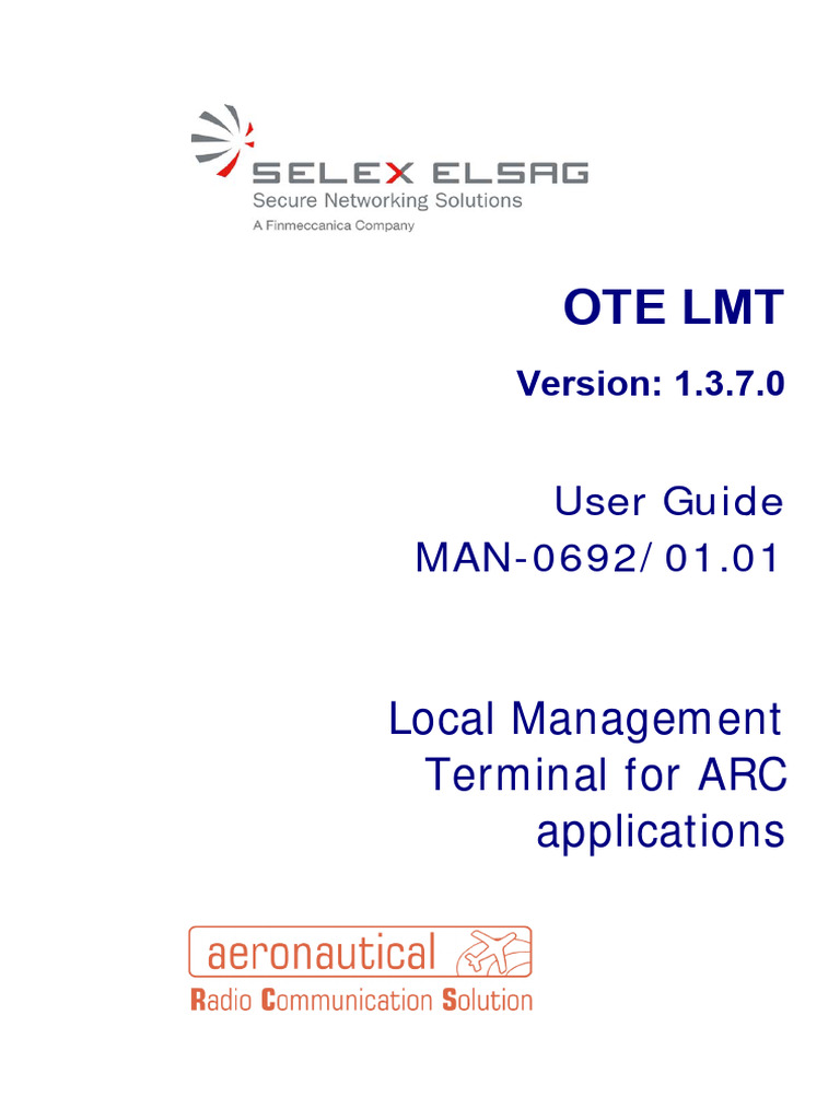 Tman - 0692 - 01 - 01 (LMT 1.0.7.0) | PDF | Port (Computer Networking) | Network Socket