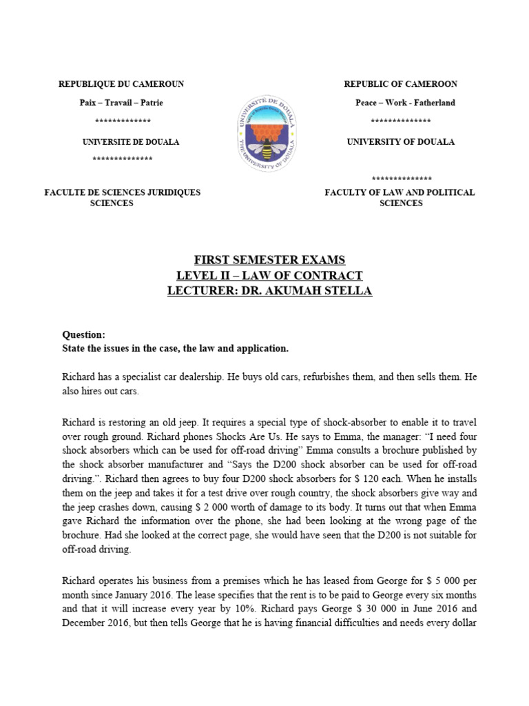 First Semester Exams 2k23 | PDF | Renting | Lease