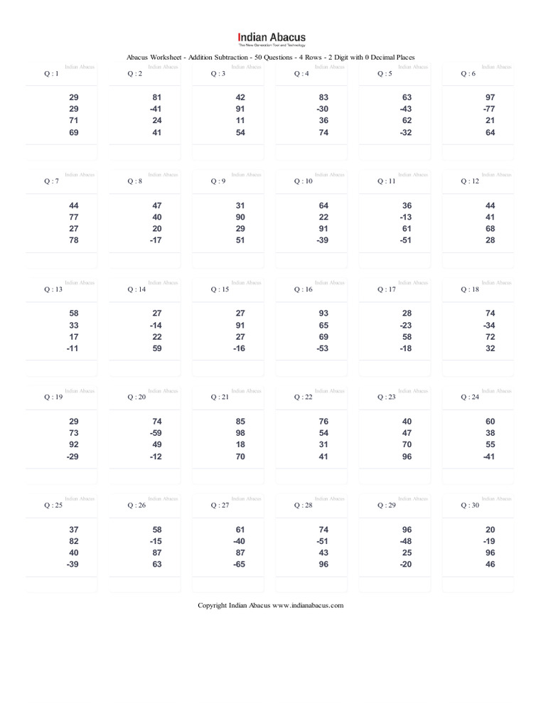 Worksheet Generation | PDF