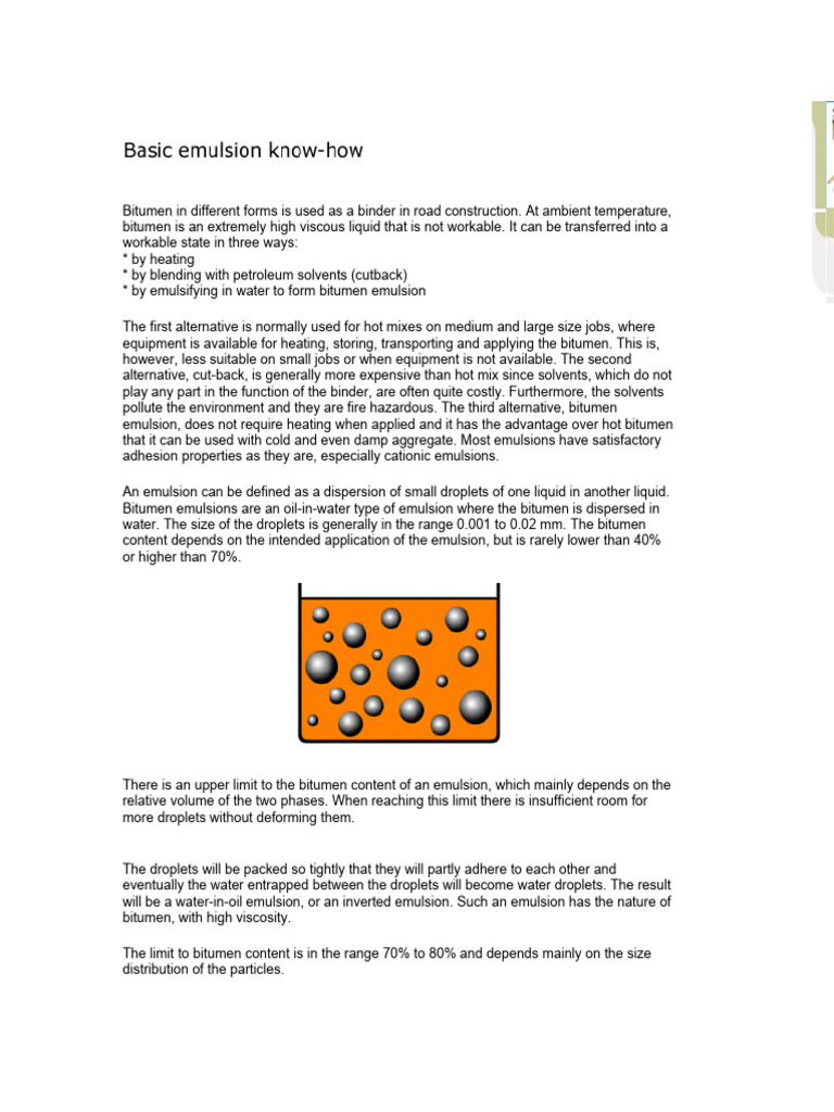 Catatonic Vs Anionic Emulsion With Aggregate Type | PDF | Emulsion | Acid