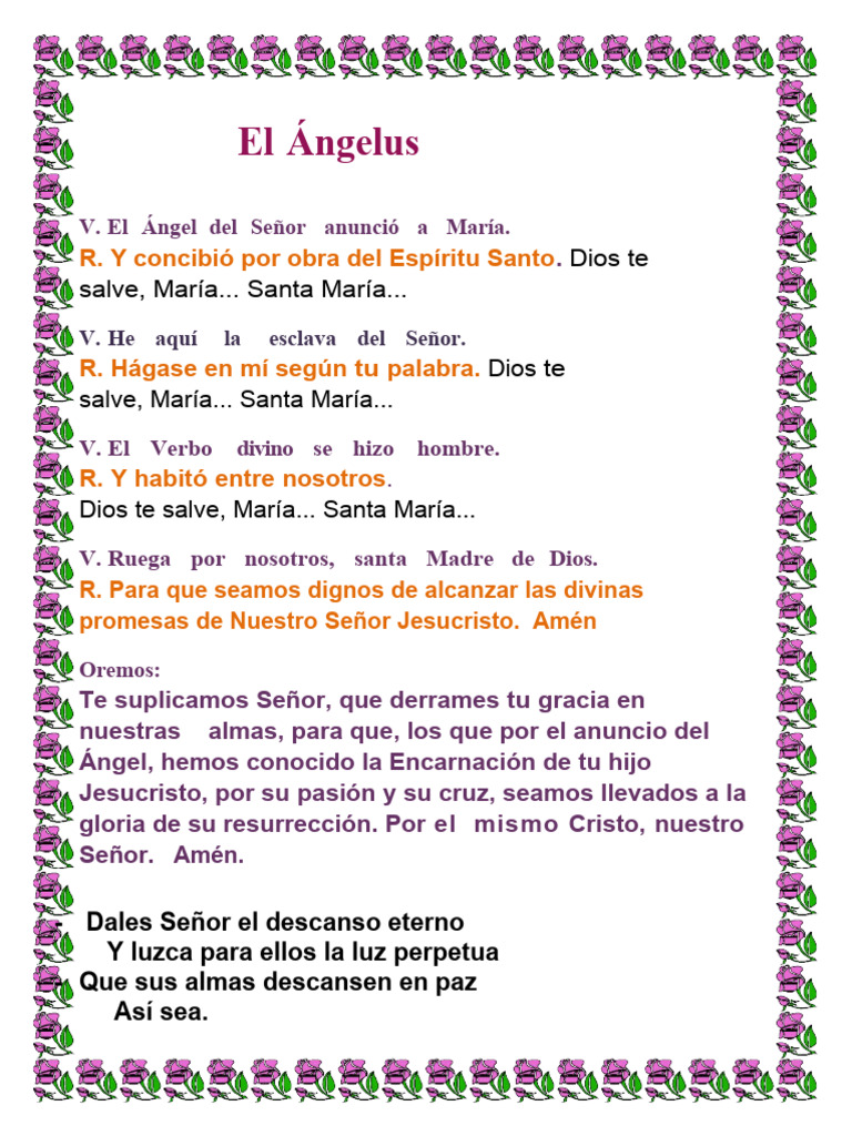 El-Angelus para Imprimir | PDF