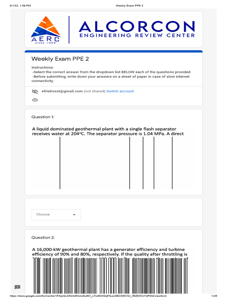 Weekly Exam PPE 2 | PDF