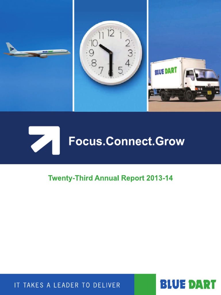 Blue Dart Annual Report 2013-14 | PDF | Business | Self-Improvement