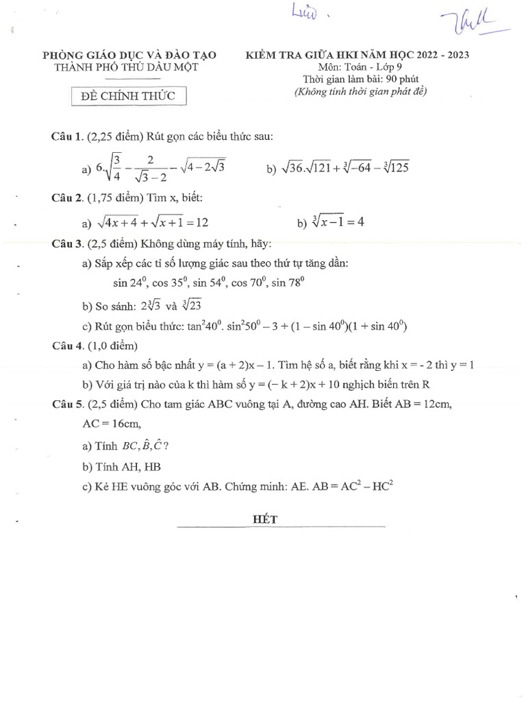 04 L P 9 - Gi A HK1 - 2022-2023. | PDF